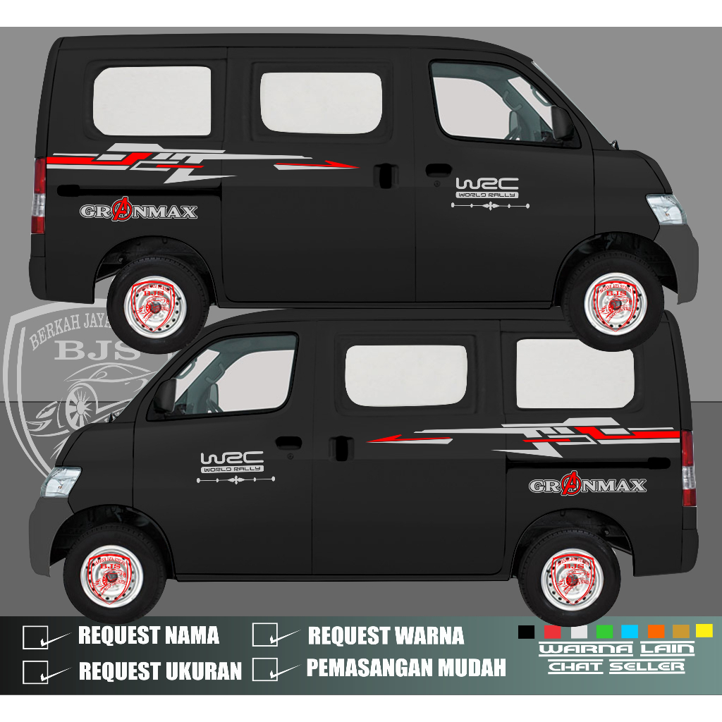 Jual sticker cutting mobil suzuki grandmax apv luxio desain minimalis ...