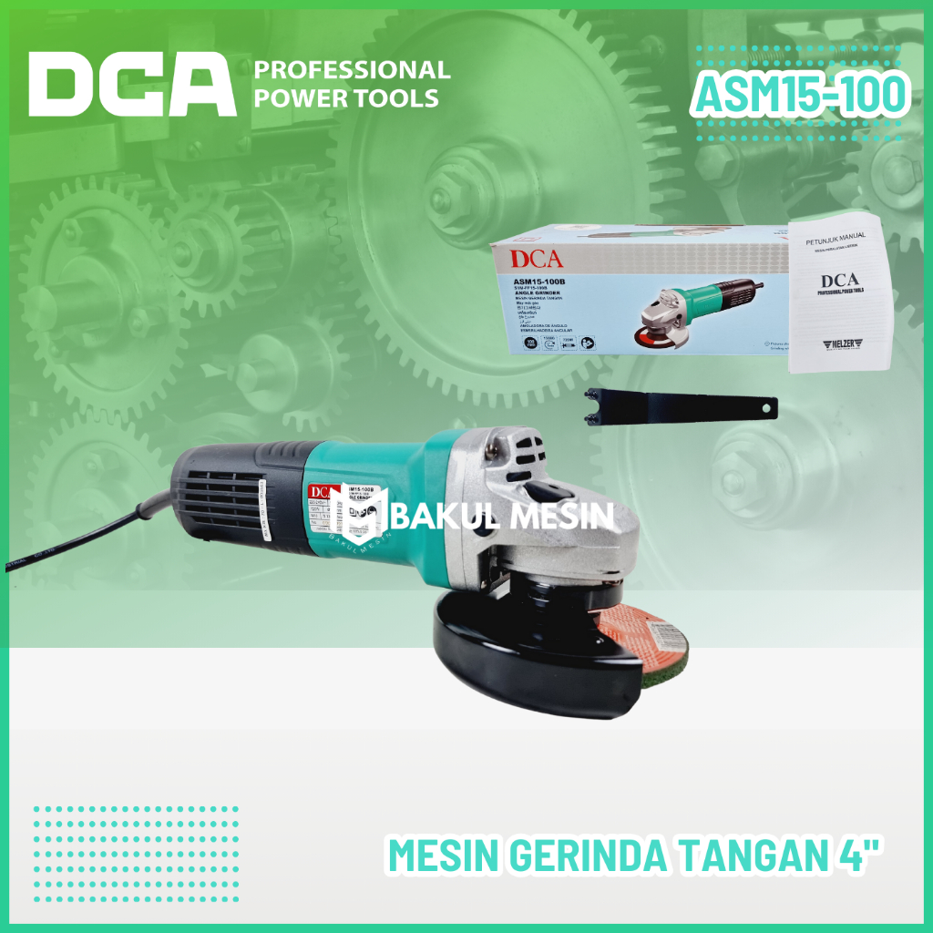 Jual Angle grinder DCA ASM15-100 100MM Mesin Gerinda tangan 4" ASM 15 ...