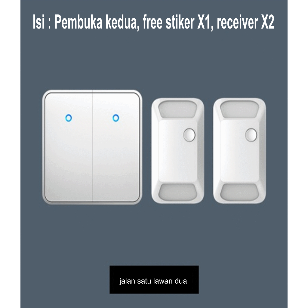 Jual CACAZI 2 Saklar Wireless Remote Control Switch RF 433Mhz Tempel ...