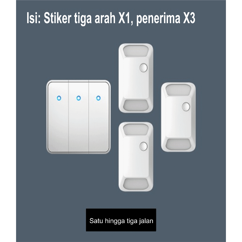 Jual CACAZI 3 Saklar Wireless Remote Control Switch RF 433Mhz Tempel ...