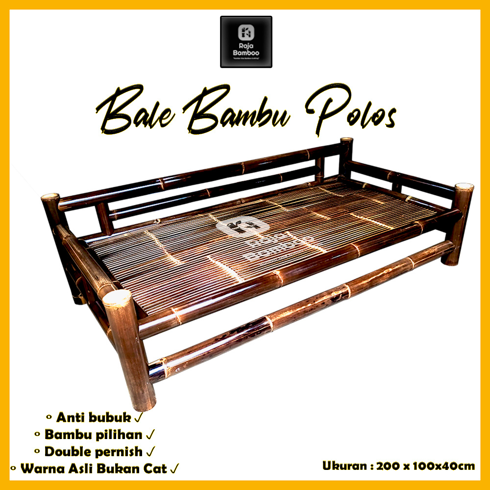 Jual Bale Bambu Hitam | Bale Estetik | Bench Bambu | Ukuran 200 x 100cm ...