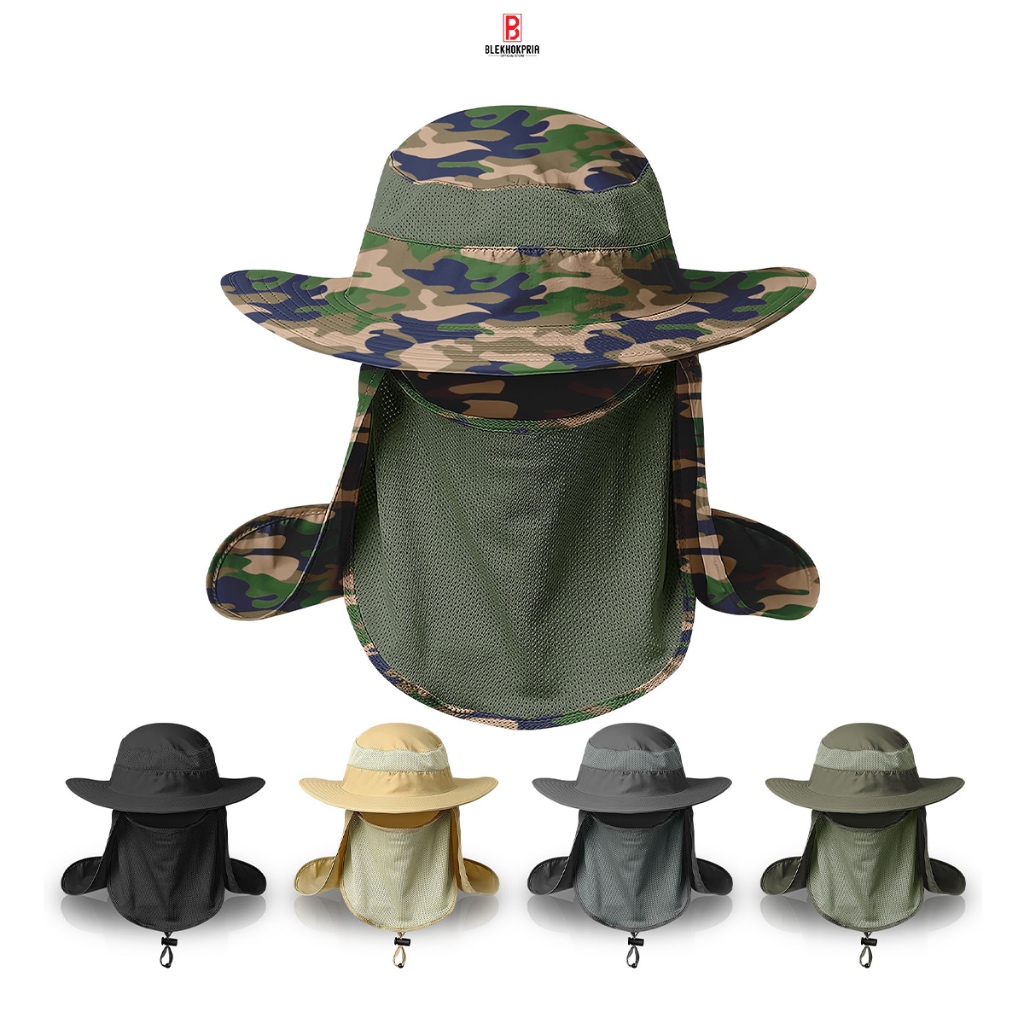 Jual TOPI MULTIFUNGSI BUCKET OUTDOOR TOPI MANCING ANTI PANAS SINAR UV ...