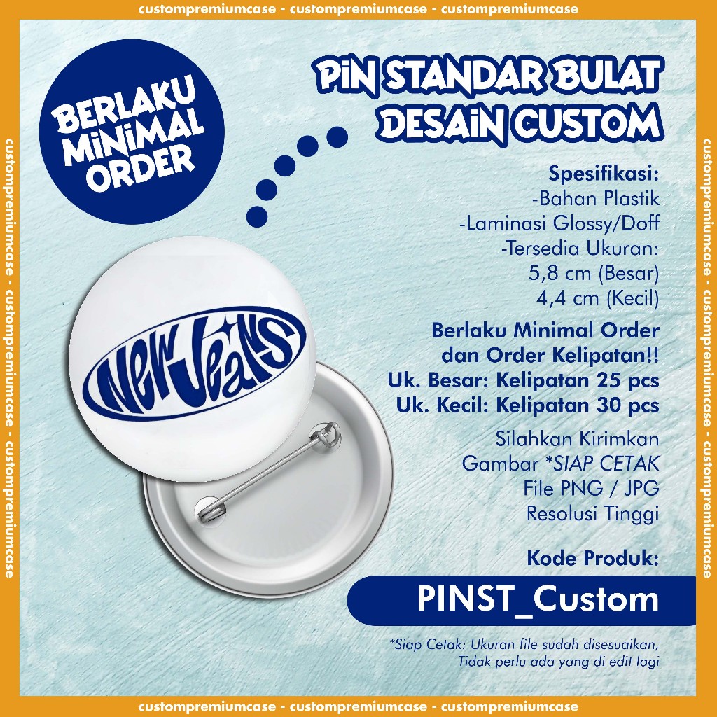 Jual Pin Standard Bentuk Bulat - Badge Standar Bulat Standard - Bahan ...