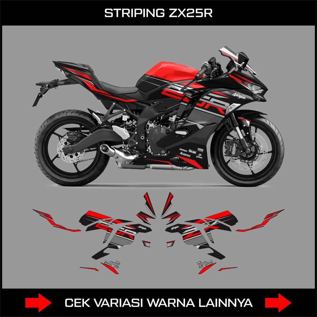 Jual STIKER DECAL ZX 25R / STICKER STRIPING KAWASAKI NINJA ZX25R GRAFIS ...