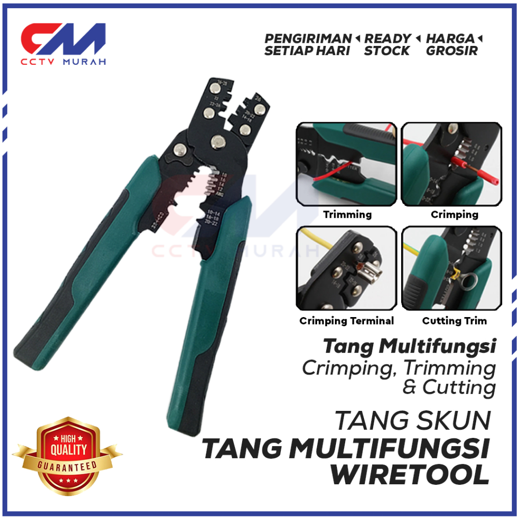 Jual Tang Potong & Kupas Kabel Crimping Multifungsi || Tang Skun Wire ...