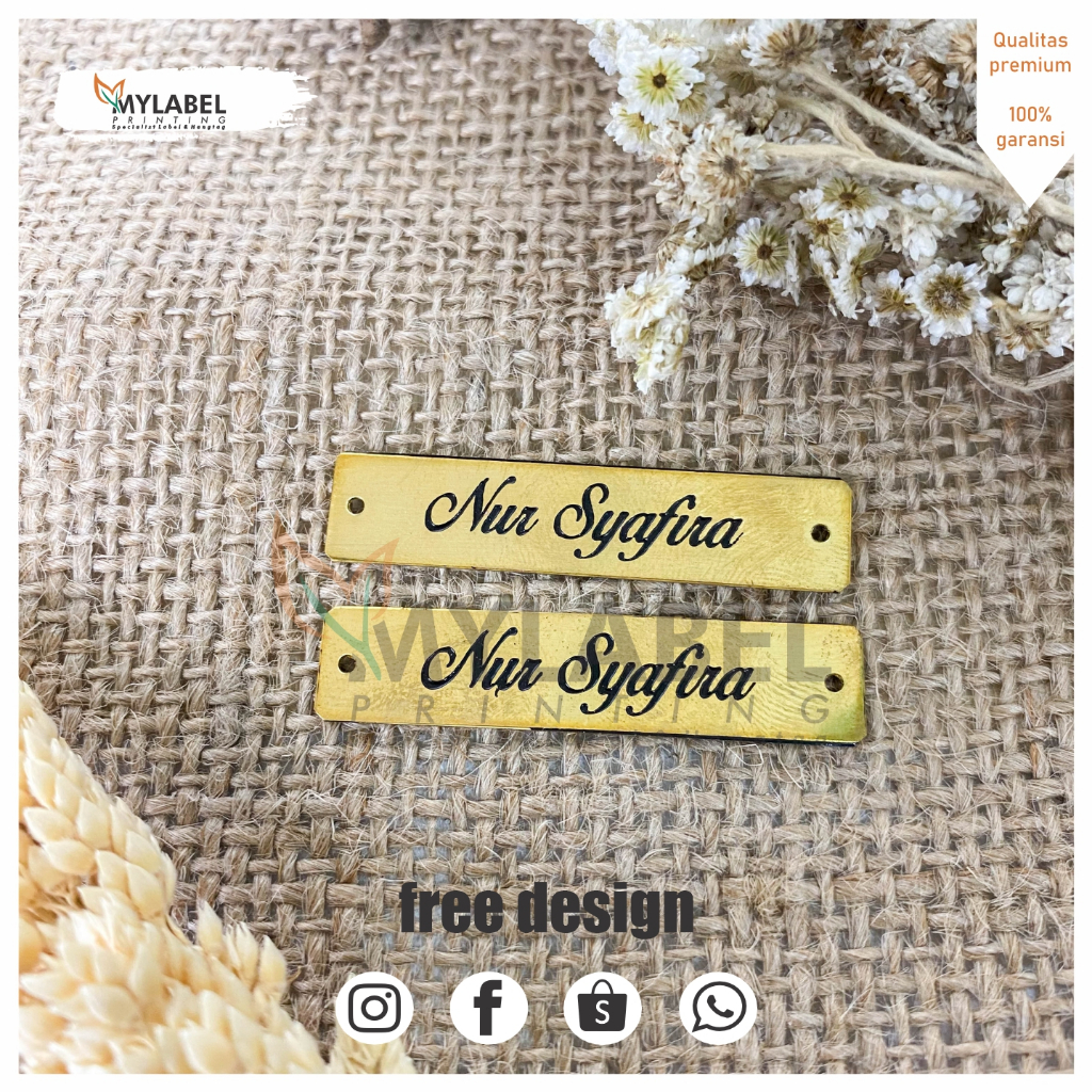 Jual label plat besi/label plat custom/label plat hijab/label plat ...