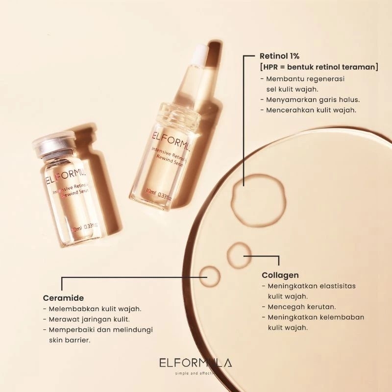 Jual Elformula intensive retinol age rewind serum ( 1 box isi 4 ...