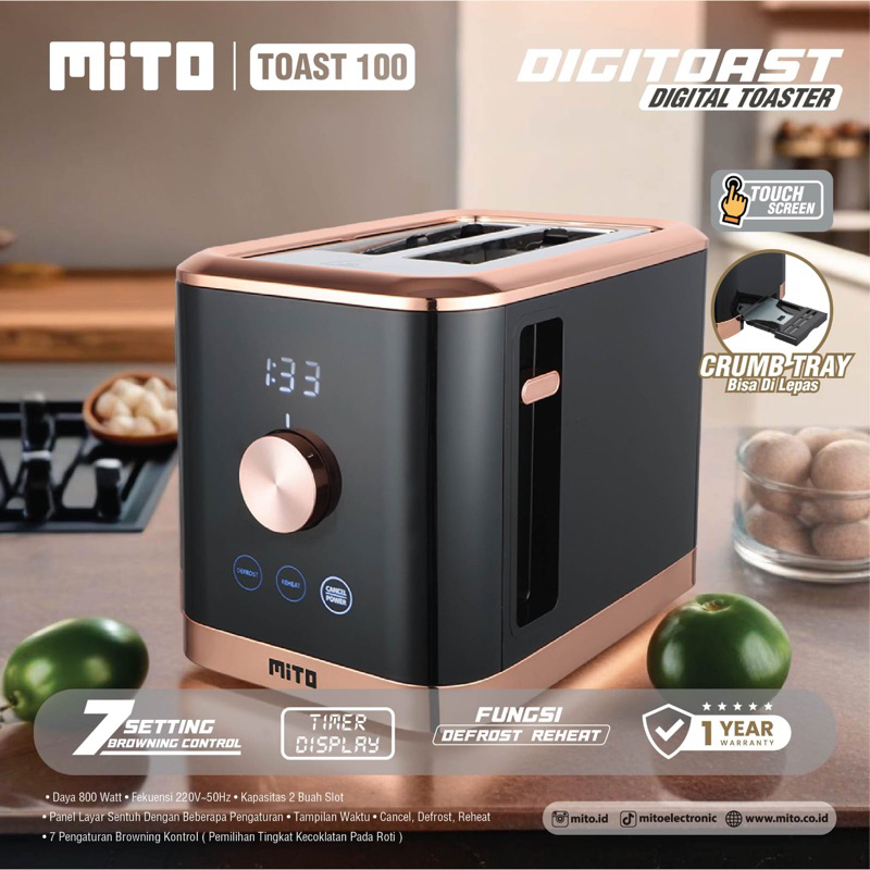 Jual MITO DIGI TOAST DIGITAL TOASTER 100 | Shopee Indonesia
