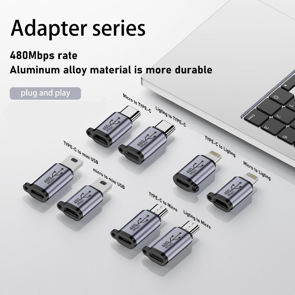 Jual Adaptor Adapter Converter Lightning, MICRO USB, USB Type C, Mini ...