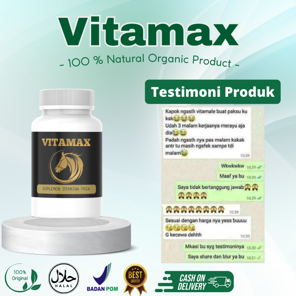 Jual obat kuat pria Vitamax Asli isi 30 Kapsul Vitamale Suplemen ...
