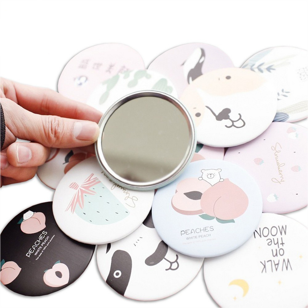 Jual Cermin Kaca Bulat Kecil K53 Cermin Rias Mini Karakter Motif Kartun ...