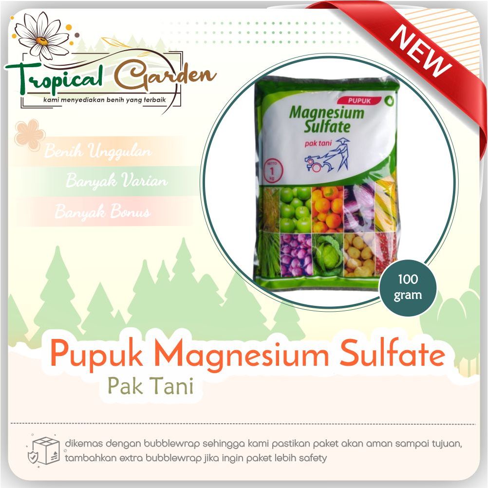 Jual Tropical Garden Pupuk Magnesium Sulfate Pak Tani Kemasan Repack 100 gram COD | Shopee Indonesia