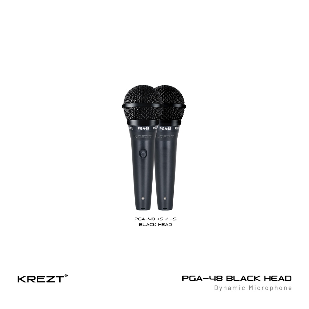 Jual Microphone Krezt PGA-48 hitam, putih | Shopee Indonesia