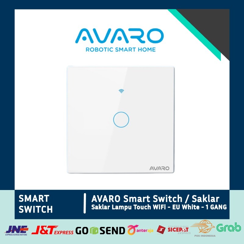 Jual AVARO Smart Wall Switch Saklar Lampu Touch WiFi - EU White - 1 GANG | Shopee Indonesia
