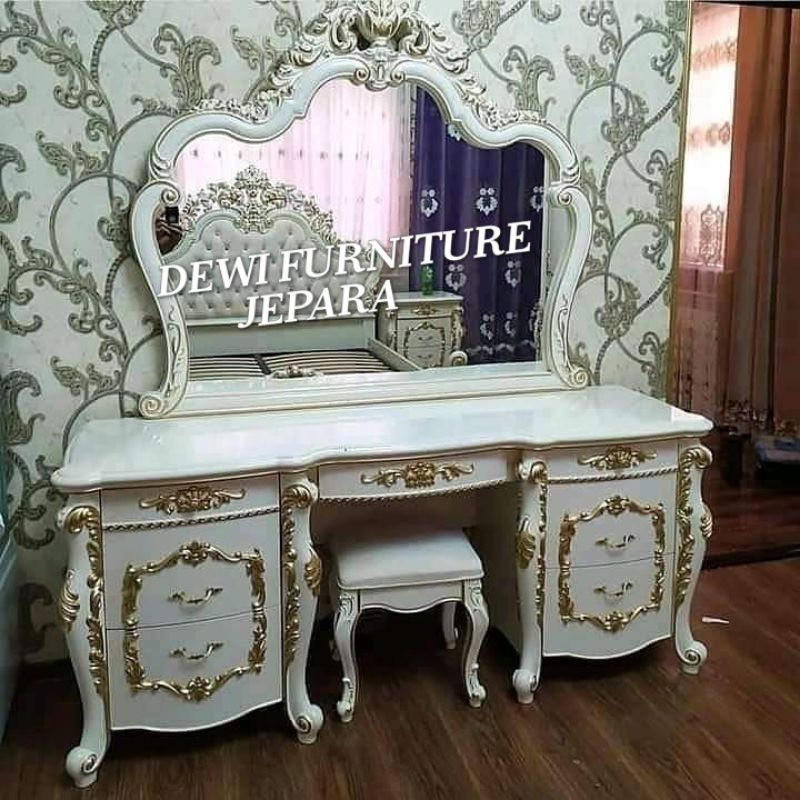 Jual meja rias cantik ukiran furniture Jepara | Shopee Indonesia