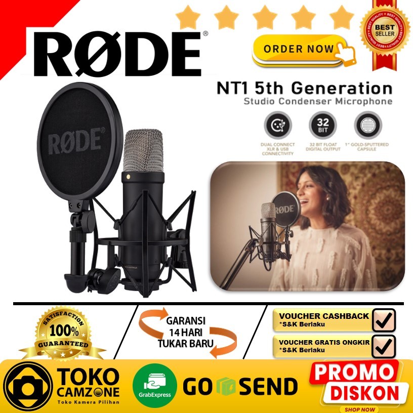 Jual Rode NT1 5th Generation Studio Condenser Microphone Rode NT 1 5 th Mic Original | Shopee ...