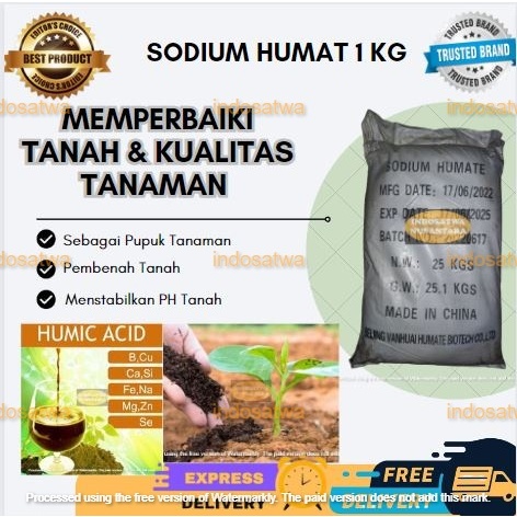 Jual Asam Humat 1 Kg 90 % Humic Acid Sodium Humate Penyubur Pembenah Pupuk Organik Nutrisi Tanah ...