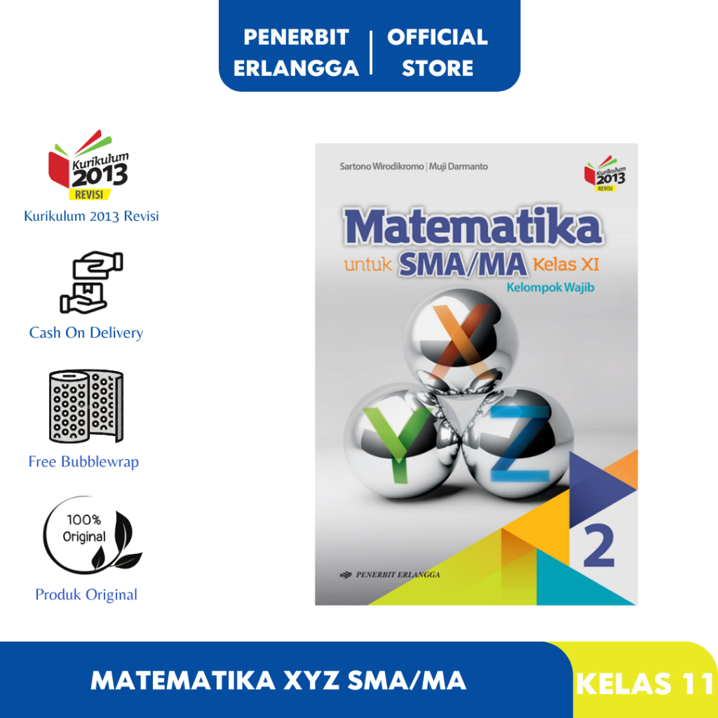 Jual MATEMATIKA XYZ WAJIB SMA/MA KELAS 11 KURIKULUM 2013 REVISI -ERLANGGA | Shopee Indonesia