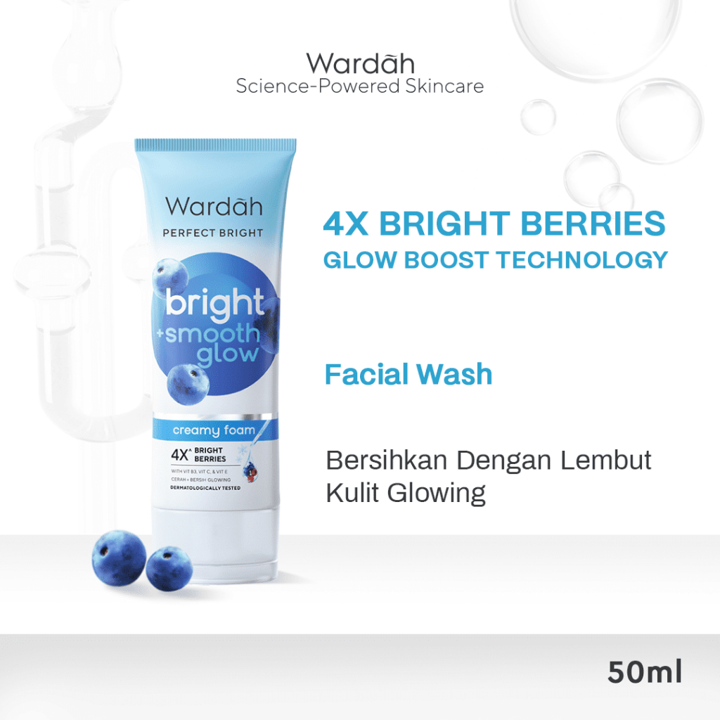 Jual MFI - Wardah Perfect Bright Creamy Foam Brightening + Smoothing l ...