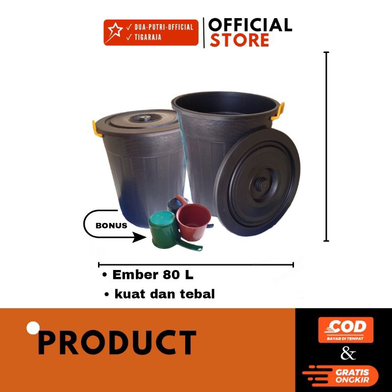 Jual Ember Air 80 Liter / Ember Plastik Besar + Gayung / Ember ...