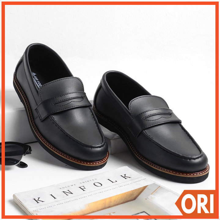 Jual ALPINE BLACK - Sepatu Loafers Pria Casual Formal Kulit Kerja ...