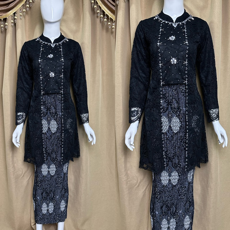 Jual Kebaya Modern Brokat Kebaya Kutubaru Rok Plisket Kebaya Wisuda Kebaya Kondangan Pesta ...