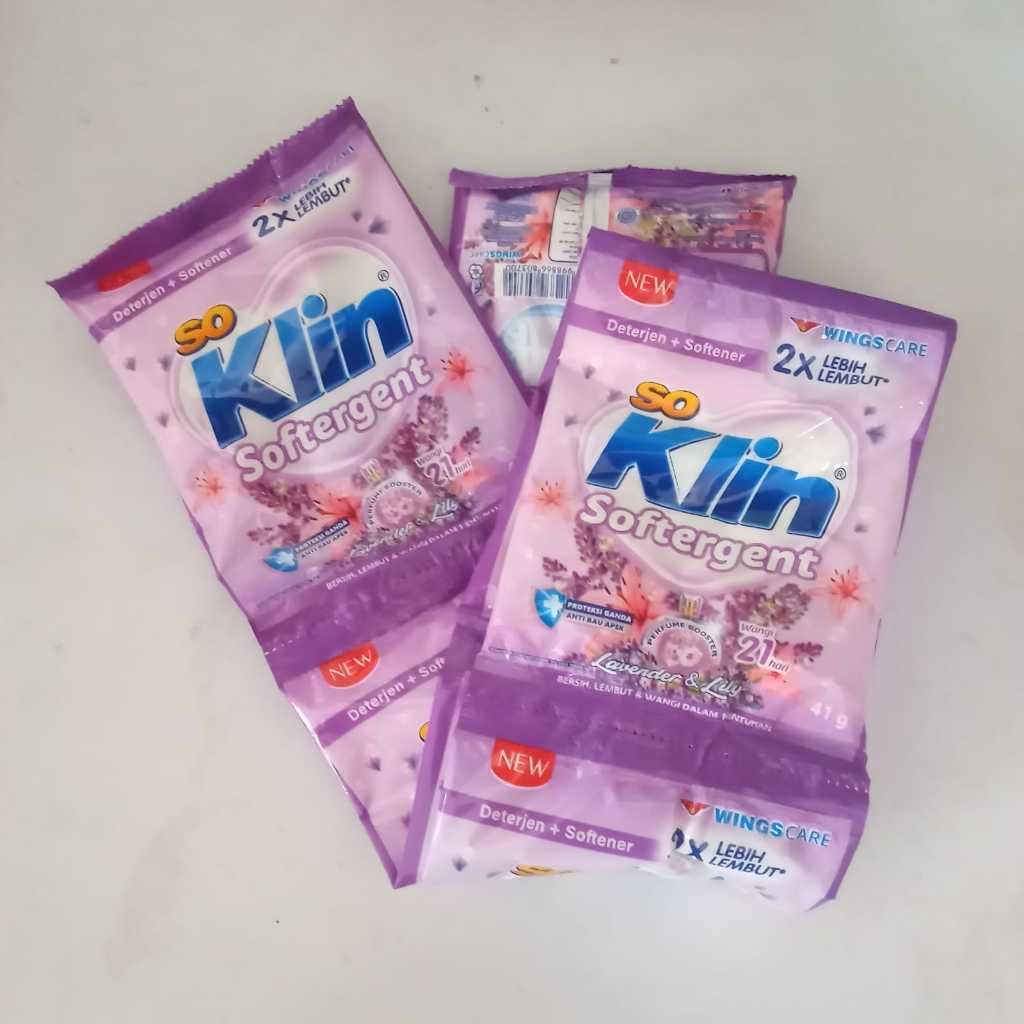 Jual (1 Renceng Isi 6pcs) Soklin Softener So Klin Detergent Bubuk 41gr ...