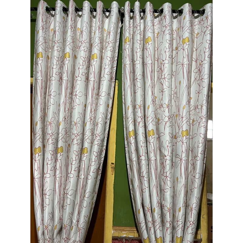 Jual Gorden gordyn blackout terbaru merah putih(new parian | Shopee ...