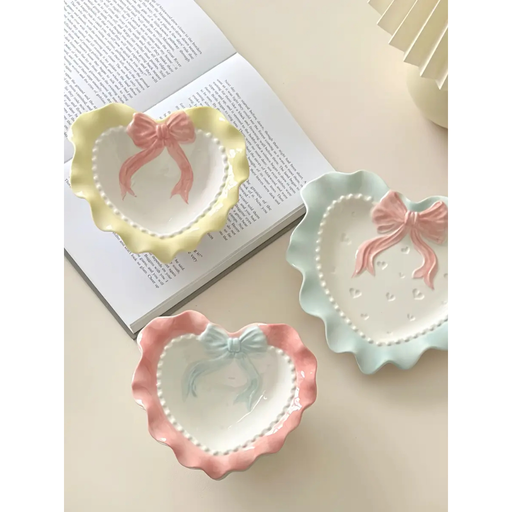 Jual HEART SHAPE PLATE/Piring Aesthetic Ala Korea/Piring Vintage/Korean ...