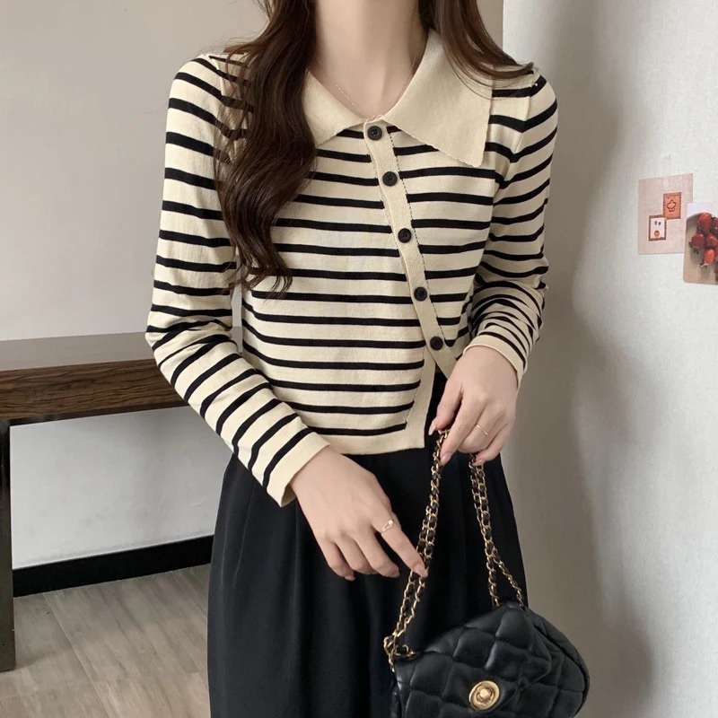 Jual BLOUSE RAJUT KOREA - ARACA BLOUSE | Shopee Indonesia