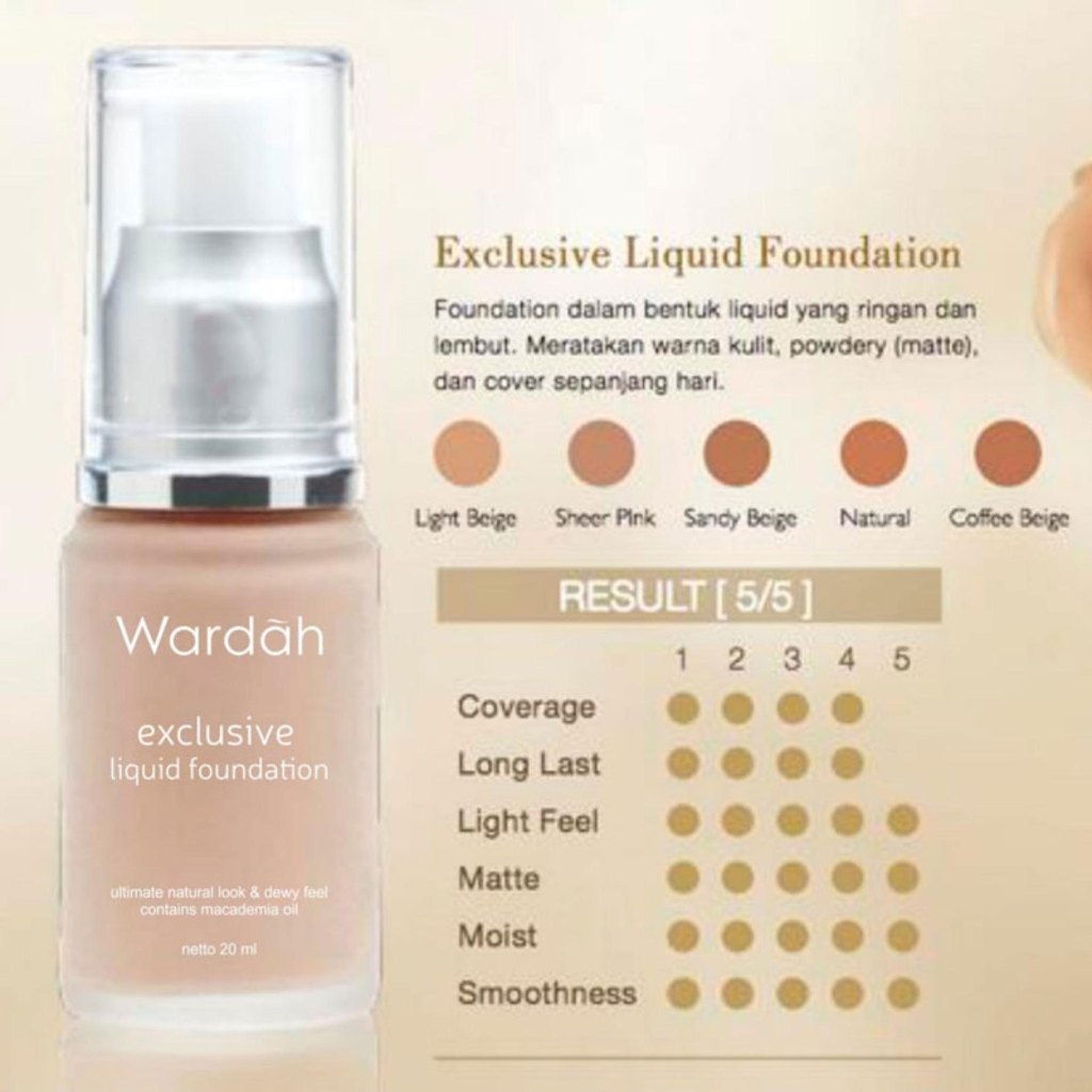 Jual Wardah Exclusive Liquid Foundation | Shopee Indonesia
