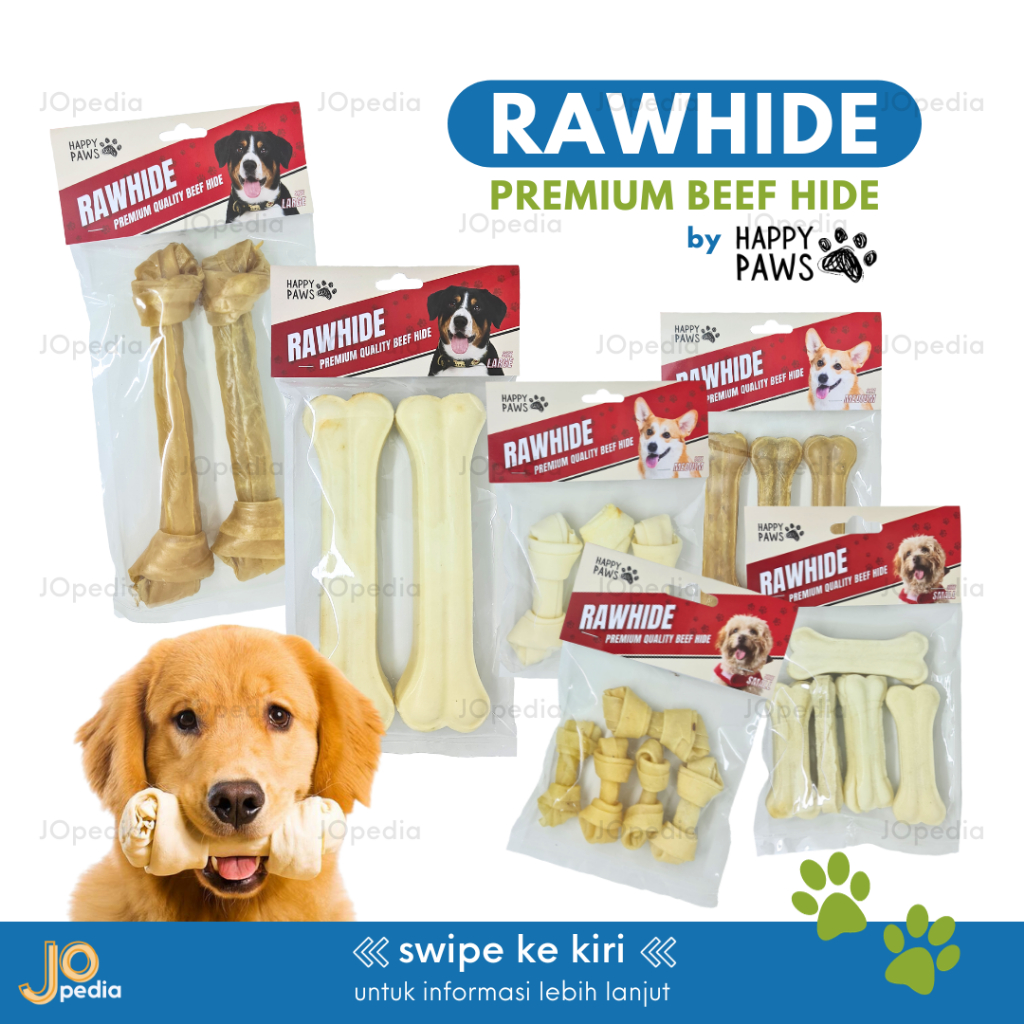 Jual HAPPY PAWS Rawhide Bone Snack Gigit Anjing Cemilan Tulang Dog ...