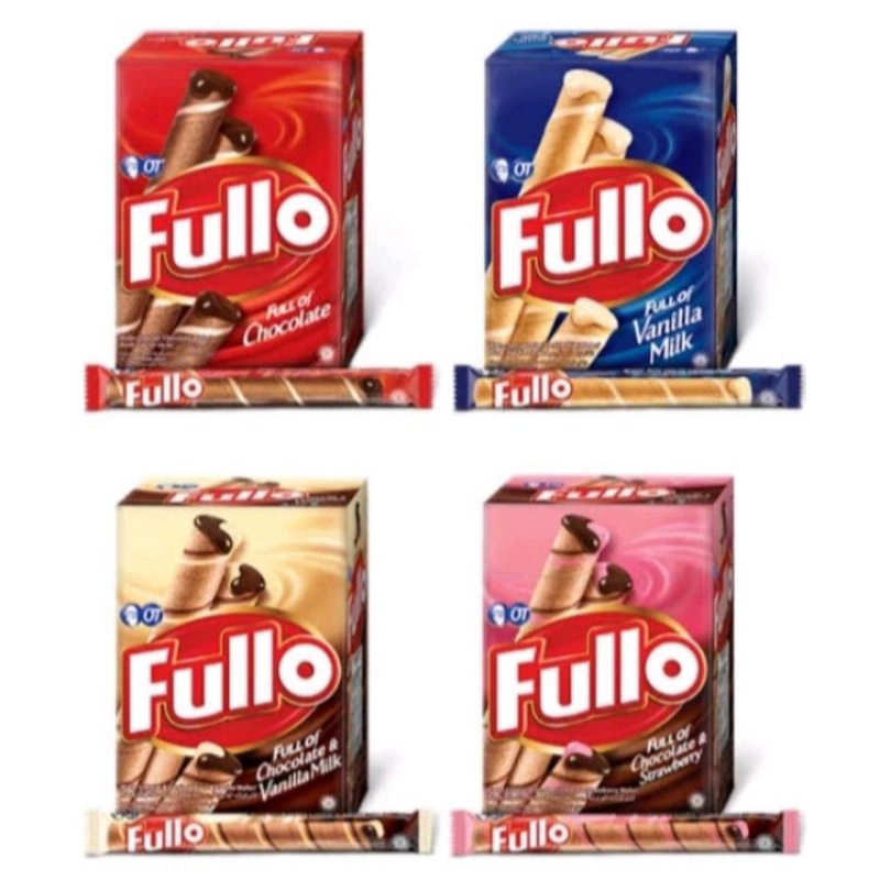 Jual Fullo Wafer Roll chocolate dan vanilla isi 24 | Shopee Indonesia