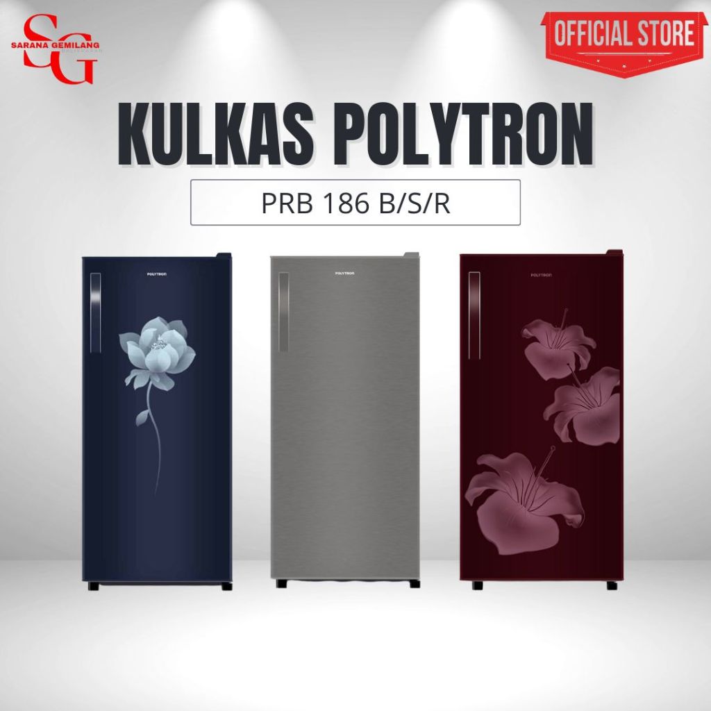 Jual KULKAS POLYTRON PRB186 LEMARI ES POLYTRON PRB 186 | Shopee Indonesia