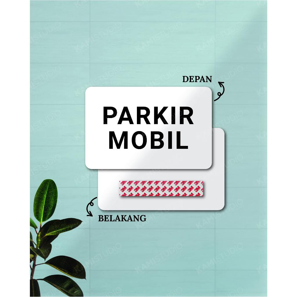 Jual TULISAN PARKIR MOBIL 20X13 CM / SIGN TEMPEL PARKIR MOBIL ...