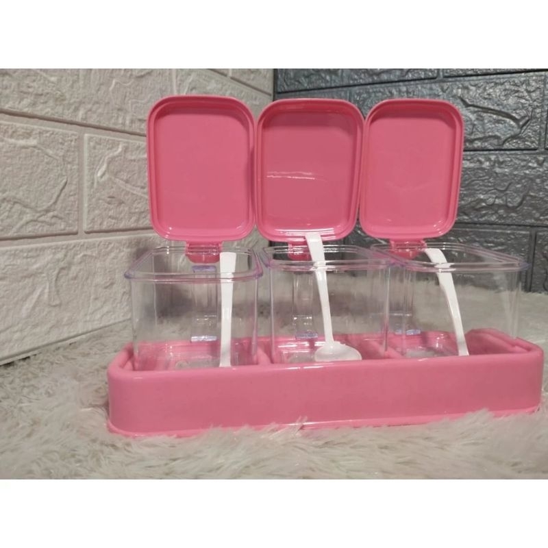 Jual Tempat Bumbu Garam Merica Pink TGM 149-3 Golden Lemon | Shopee ...