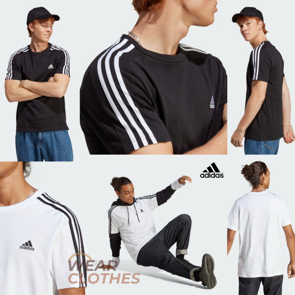 Jual Kaos Adidas Original [Essentials Single Jersey 3-Stripes] Baju ...