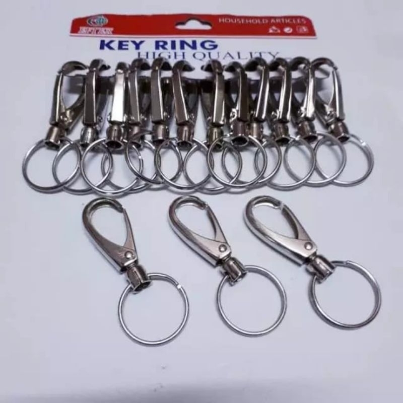 Jual 1 BUAH GANTUNGAN KUNCI CANTOLAN KAIT RING STAINLESS STEEL GANCI ...