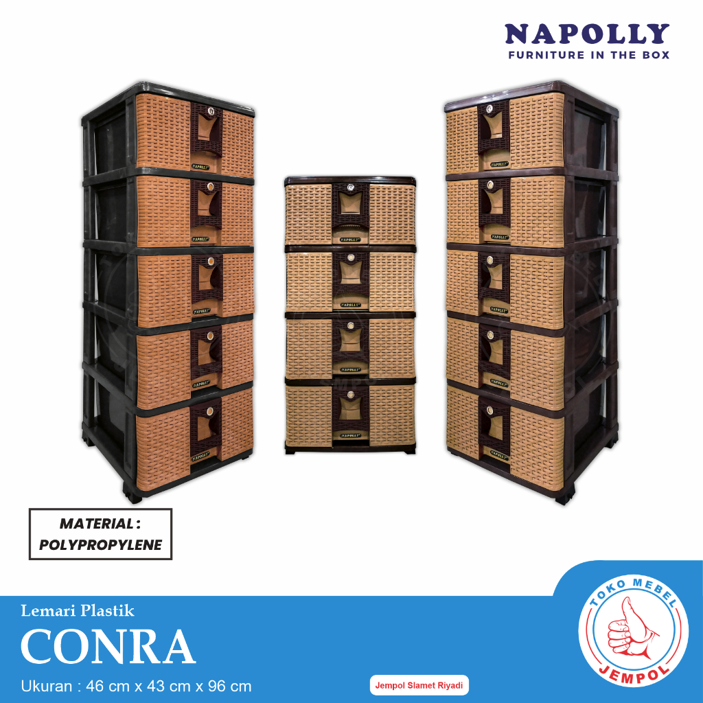 Jual Lemari Laci/Lemari Plastik Napolly Conra/Lemari Serbaguna/Motif ...