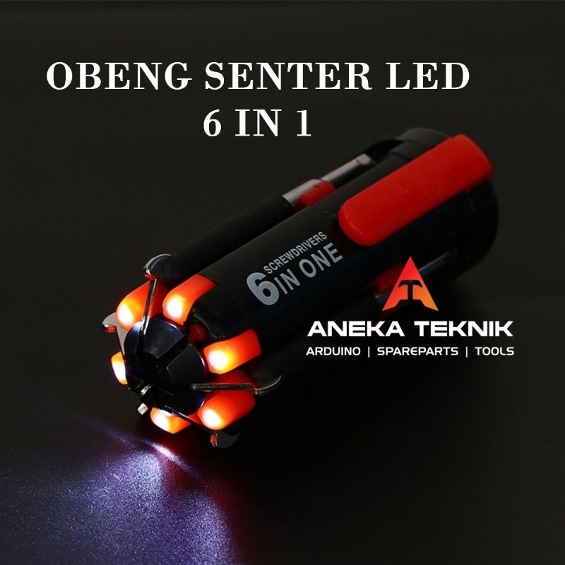 Jual Obeng Senter LED 6 IN 1 MULTIFUNGSI - Screwdrivers Travel | Shopee ...