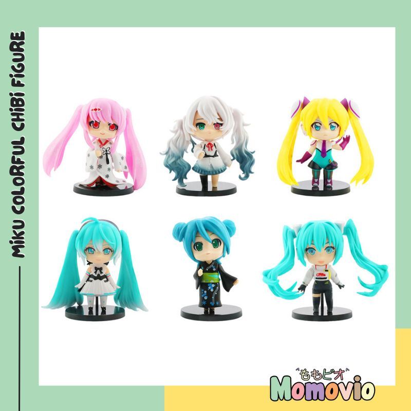 Jual Hatsune Miku Chibi Action Figure 10cm Colorful Kimono | Shopee ...