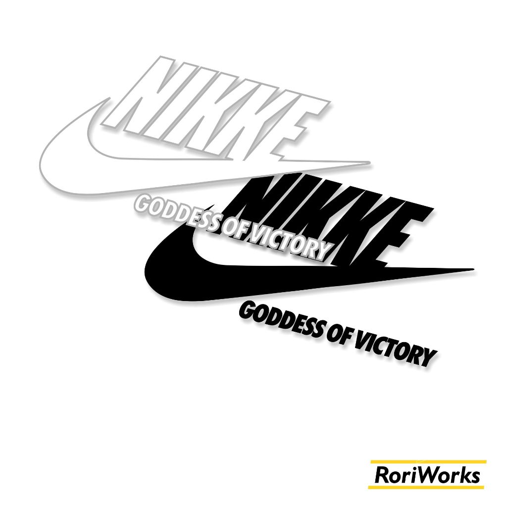 Jual Stiker Kiss cut - Logo Nikke Meme | Parodi Nike | Shopee Indonesia