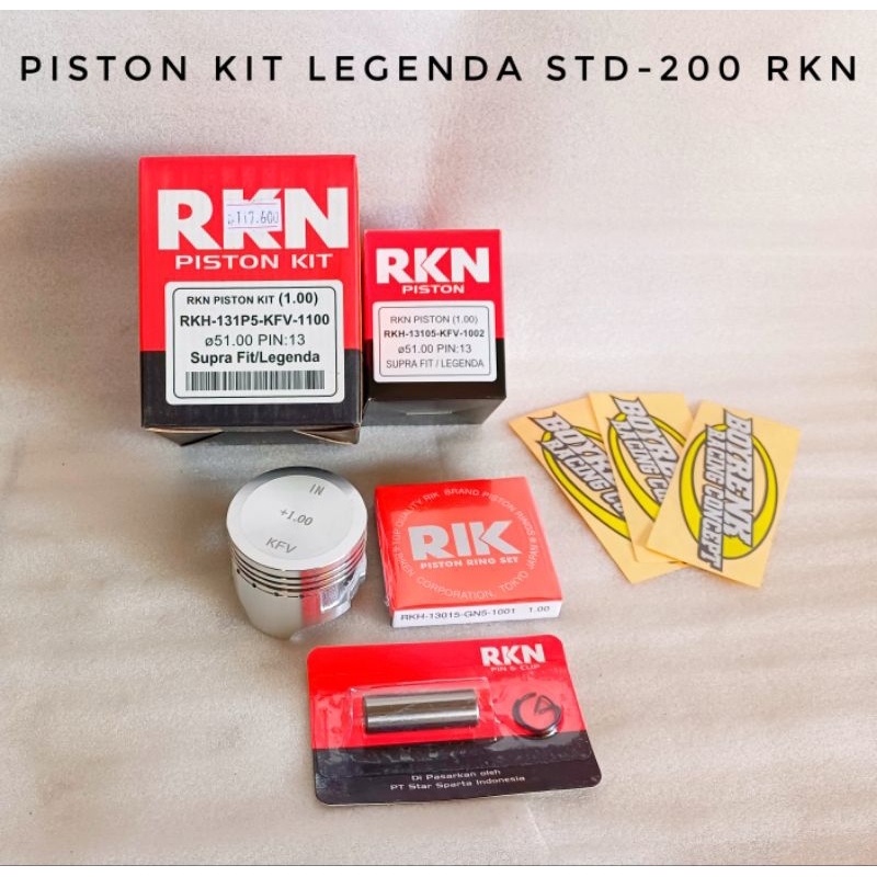 Jual PISTON KIT SEHER SET LEGENDA STD-200 RKN RIK RIKEN | Shopee Indonesia