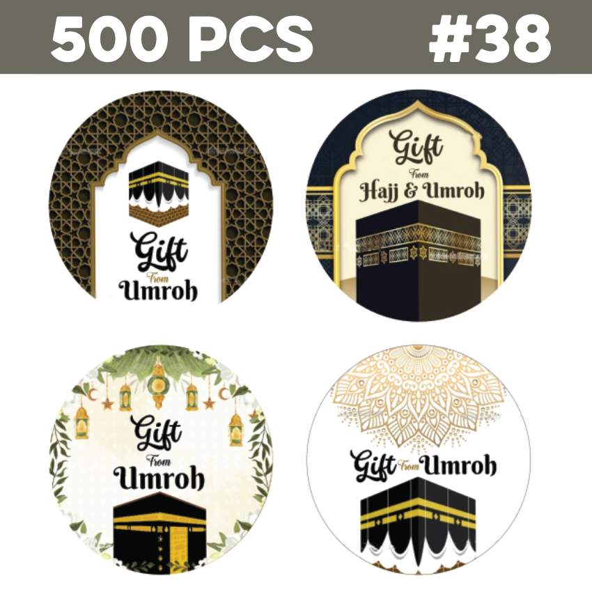 Jual 500 Pcs Stiker Lebaran Idul Fitri Ramadan Haji Umroh Sticker ...