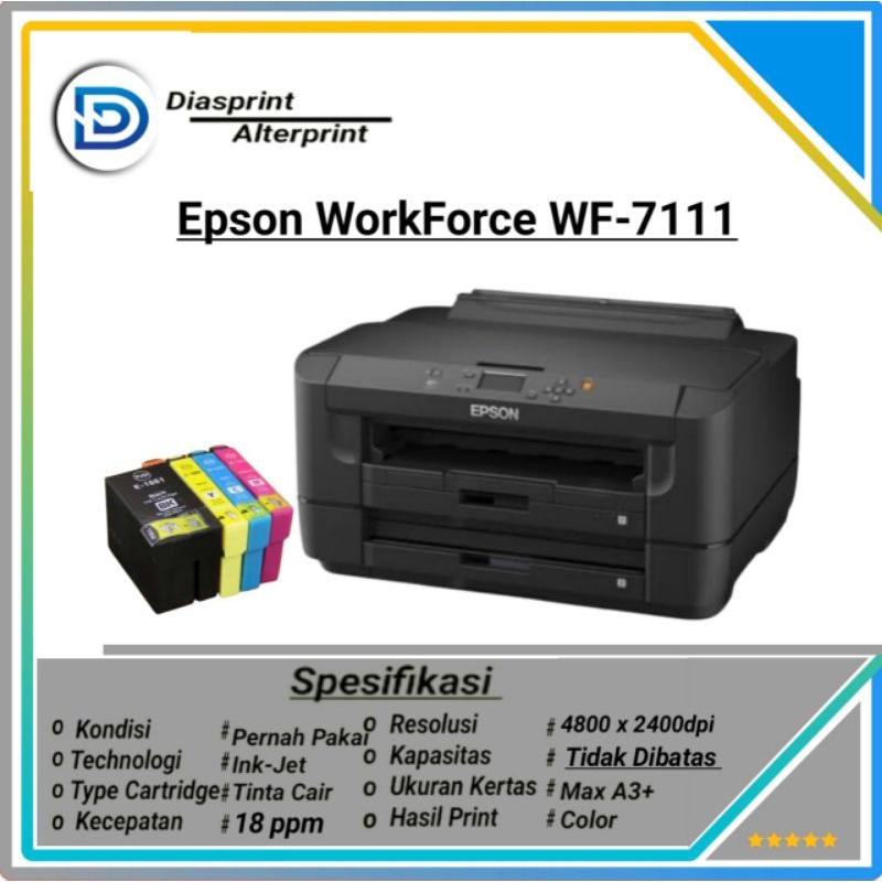 Jual Printer Epson Wf 7111 A3 Color Bekas | Shopee Indonesia