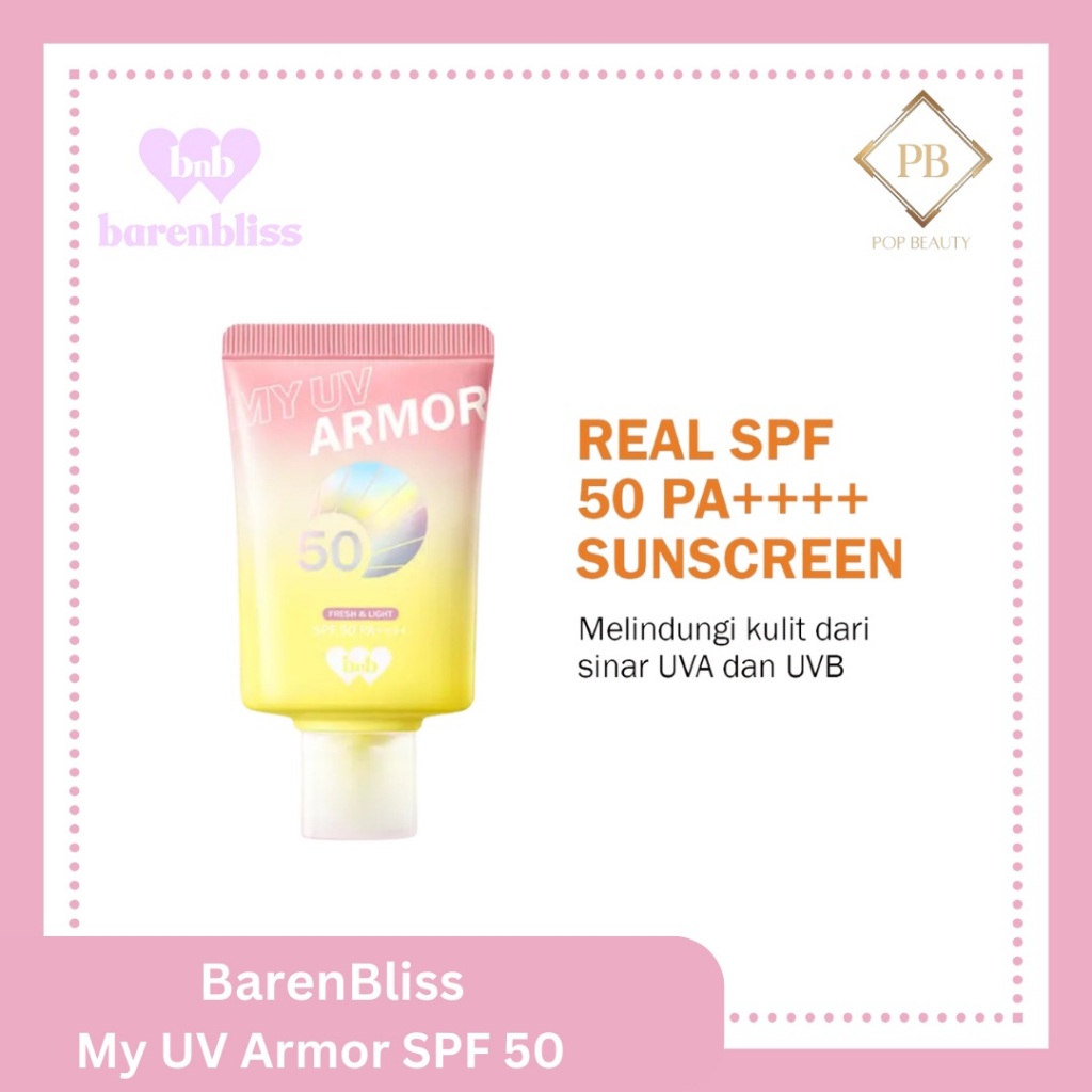 Jual BNB barenbliss My UV Armor SPF 50 PA++++ - Face Sunscreen gel Moisturizer | Shopee Indonesia