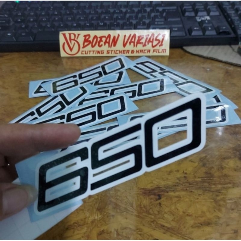 Jual Cutting sticker 650 cc tulisan 650 kawasaki 650 sticker 650 ...