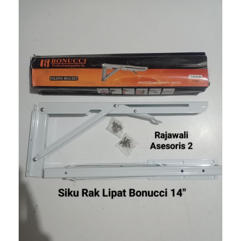 Jual FOLDING BRACKET / Braket Dinding / Siku Rak Lipat 14 Inch (1 Set ...