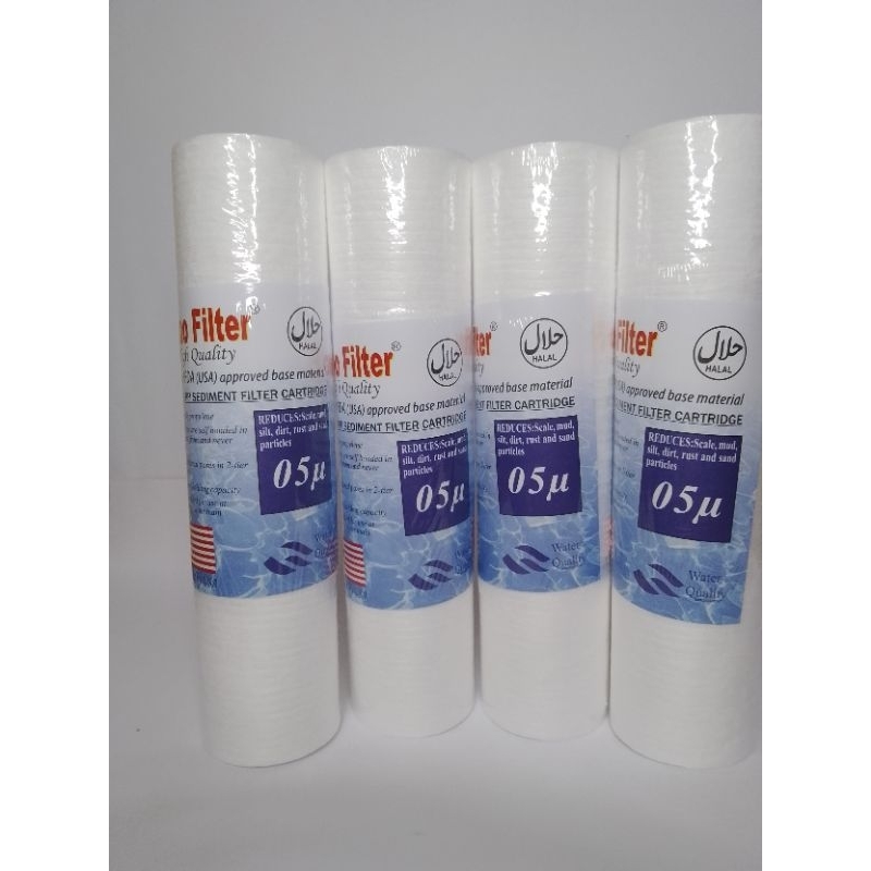 Jual catridge sedimen spoon filter air nano filter 10 inch 05 micron ...