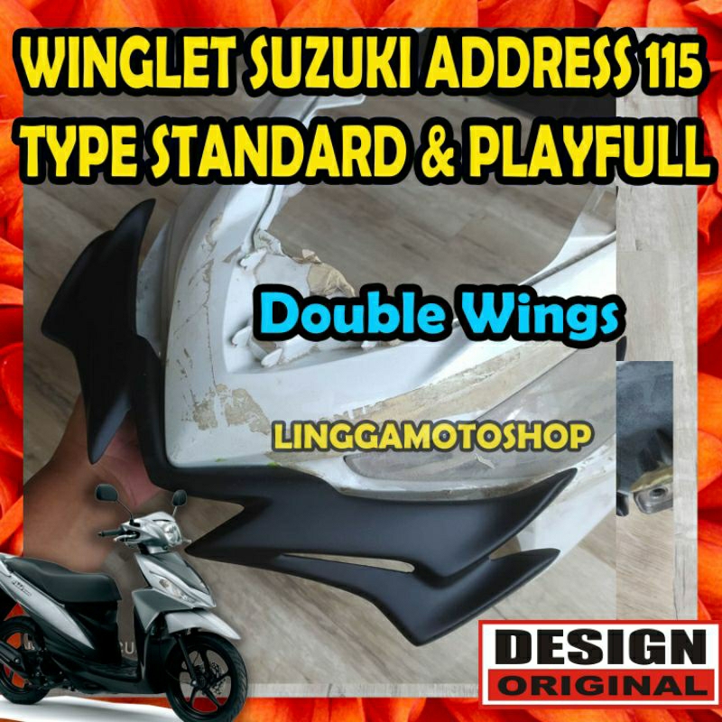 Jual WINGLET SUZUKI ADDRESS 115 DOUBLE WINGS * ADDRESS PLAYFULL *ADRES ...